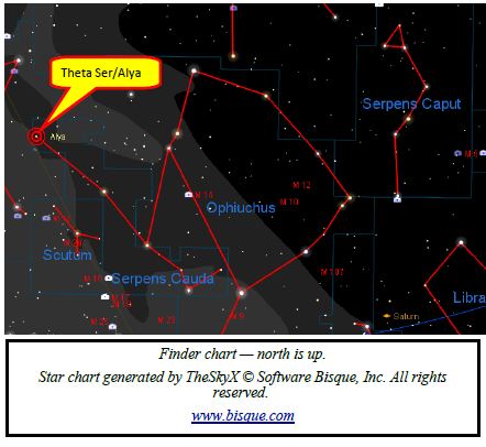 Serpens Cauda Main Stars
